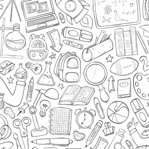 Back to School Colouring Page – Castle Arts
